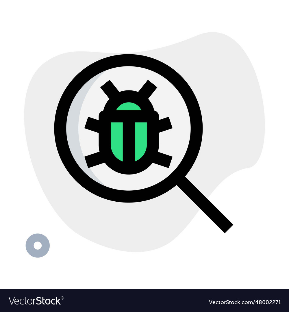 Found a bug in system software Royalty Free Vector Image