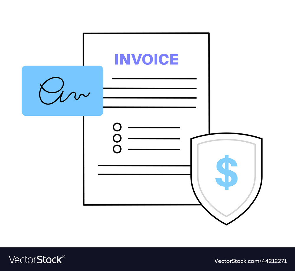 Invoice document form Royalty Free Vector Image