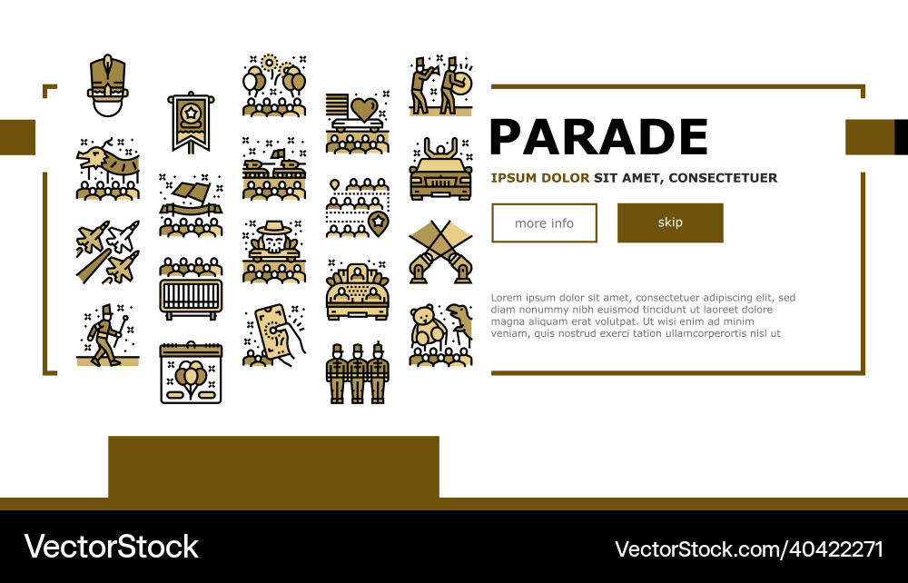 Parade celebration festival event landing header Vector Image