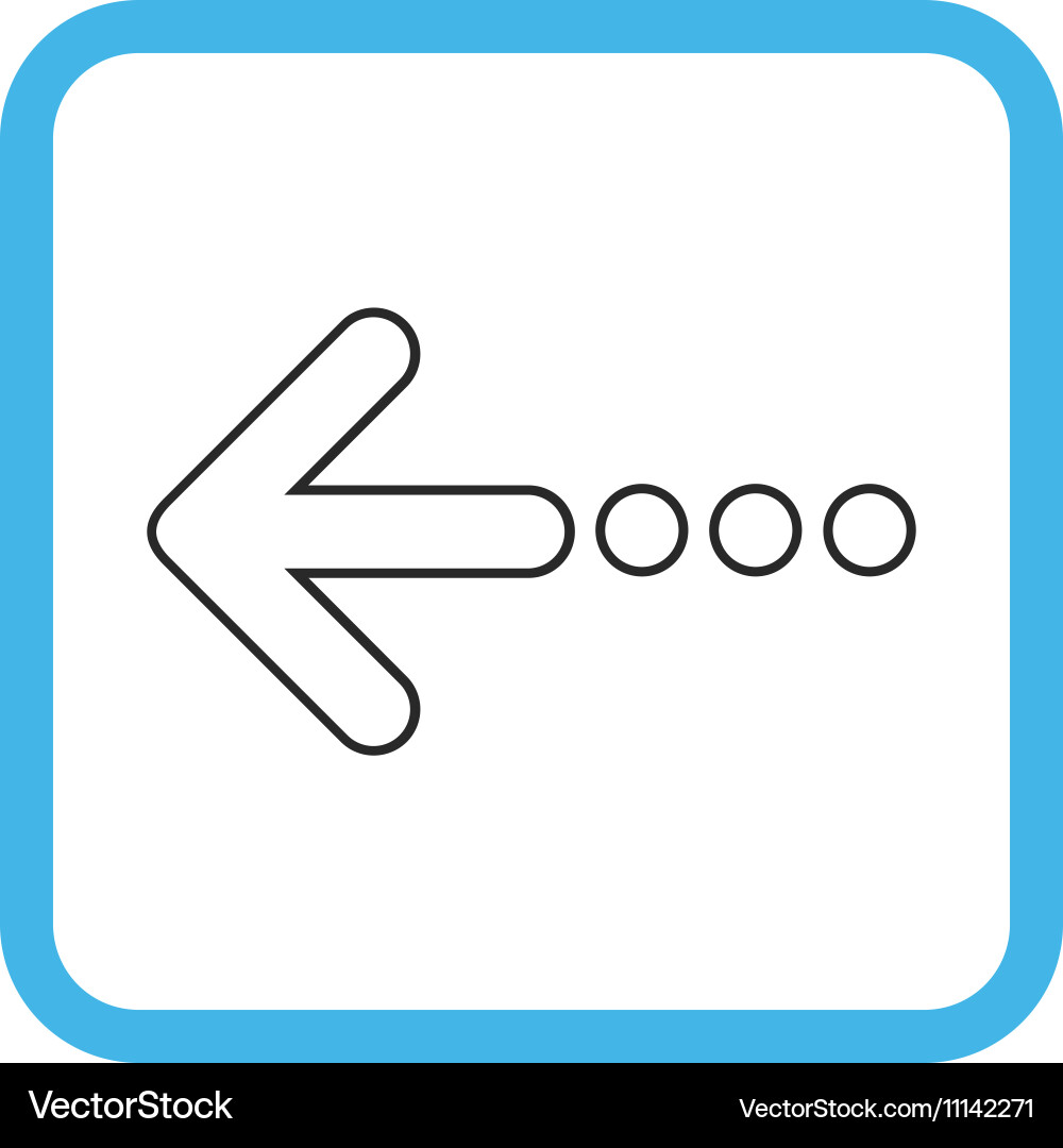 Send left icon in a frame Royalty Free Vector Image