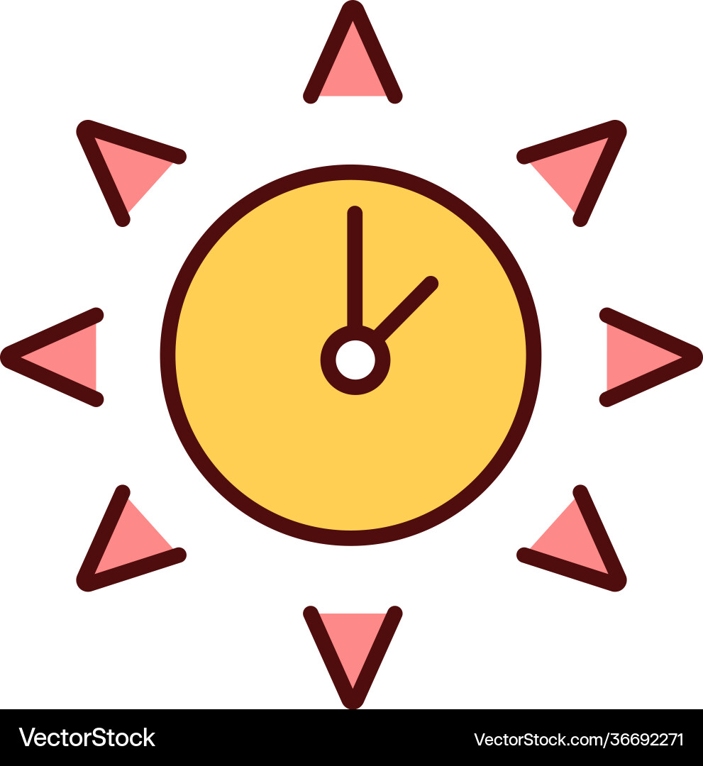 Sun safety rgb color icon Royalty Free Vector Image