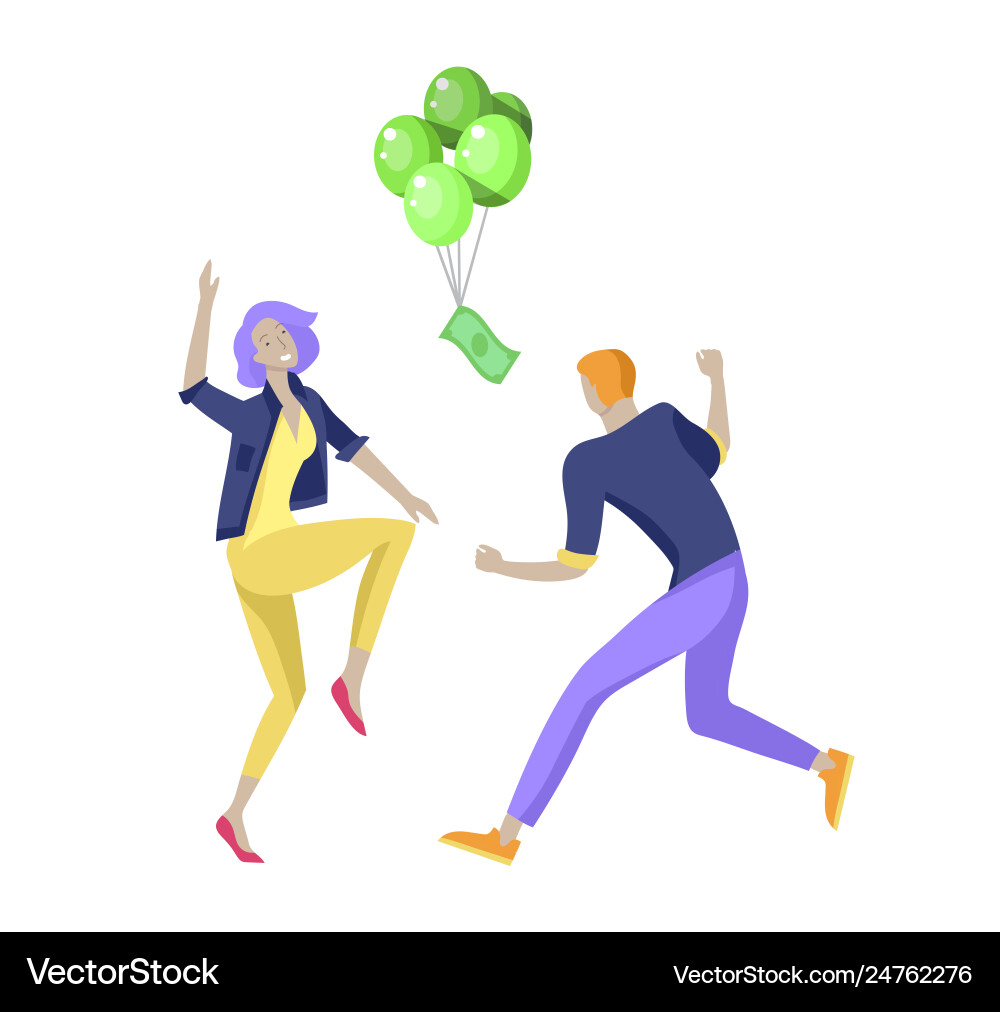 Business people celebrating victory team Vector Image