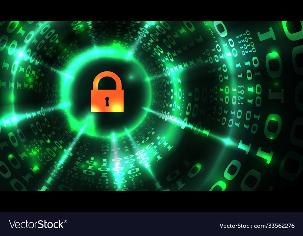 Computer system protection database security safe Vector Image