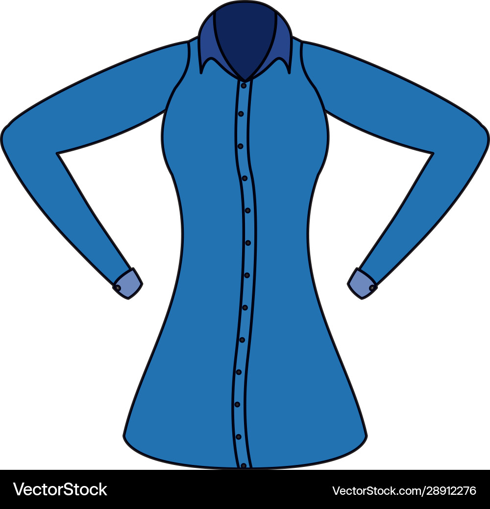 Female shirt with elegant style Royalty Free Vector Image