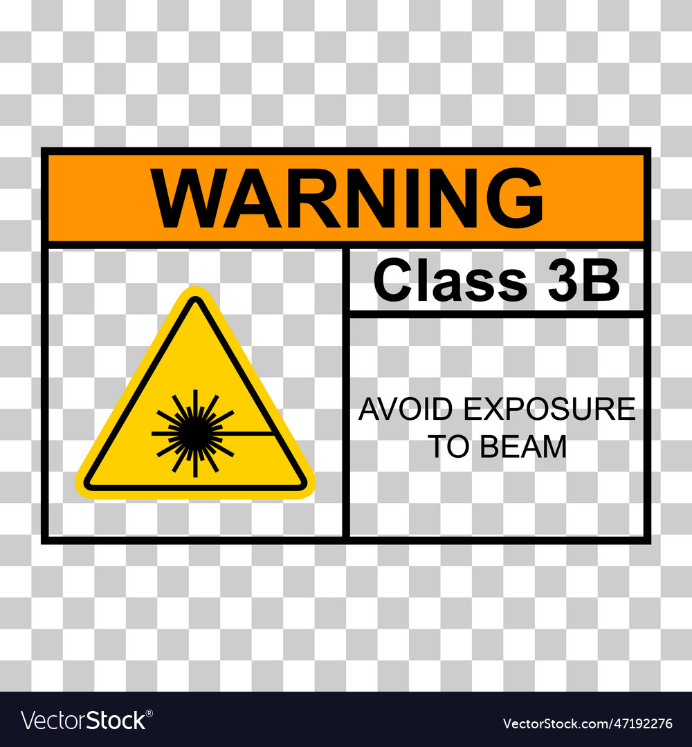 Laser radiation danger class 3b label icon safety Vector Image Laser radiation danger class 3b label icon safety Vector Image