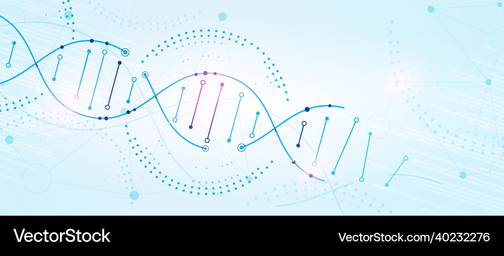 Medical science background with dna helix Vector Image