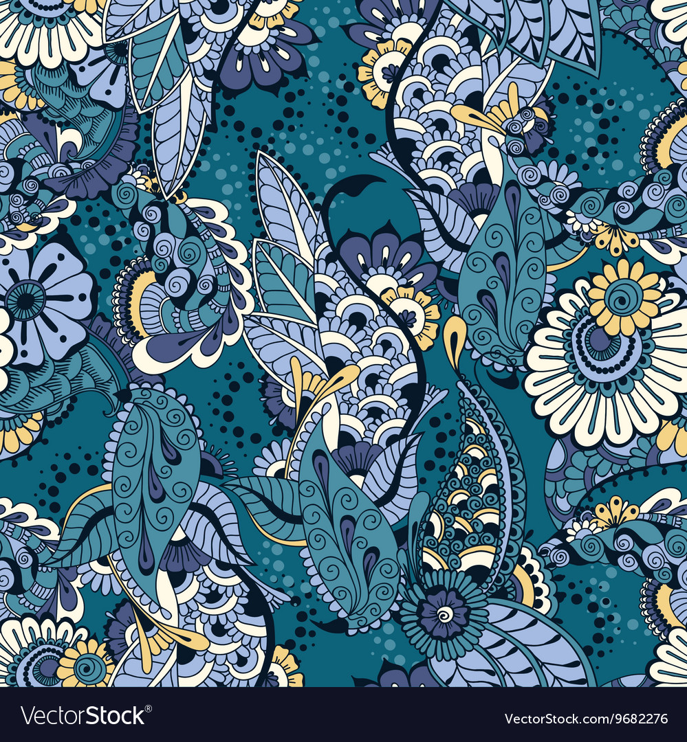 Seamless pattern with floral elements Royalty Free Vector