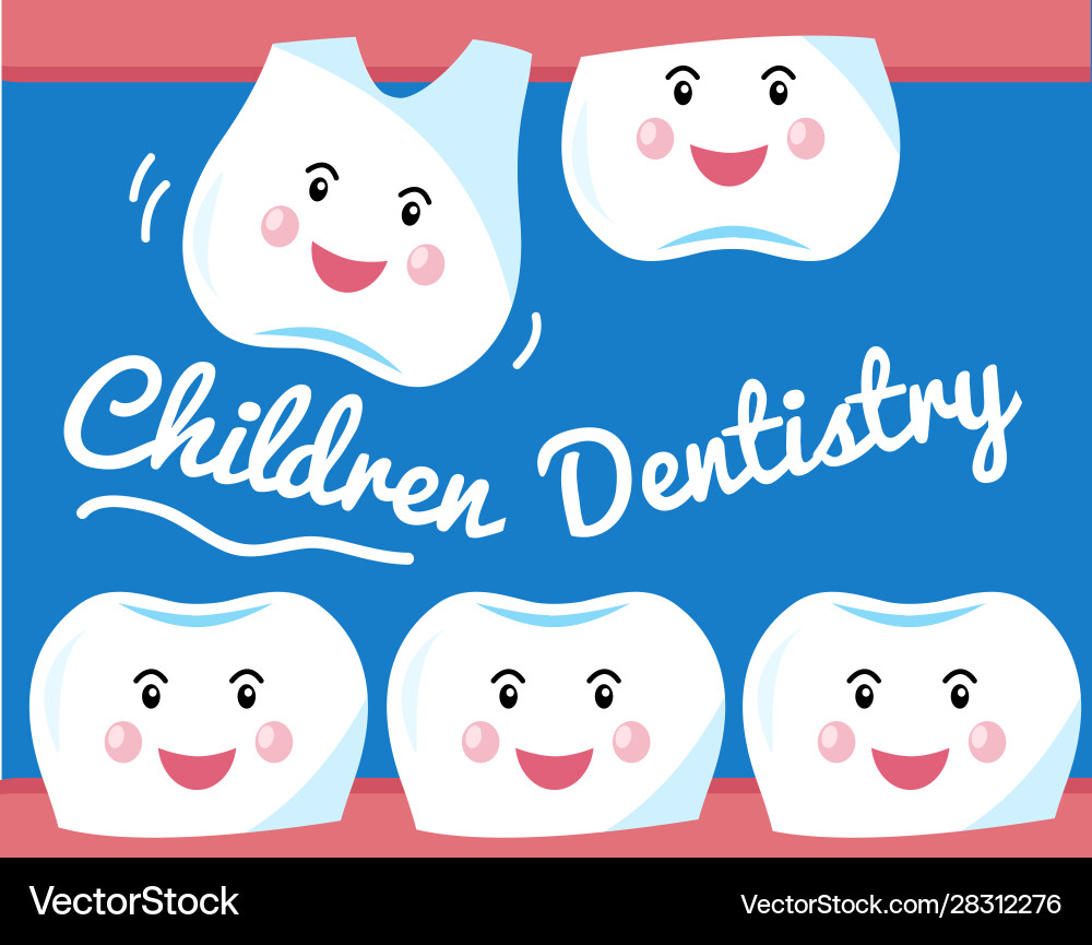 Swinging and drops a baby tooth Royalty Free Vector Image