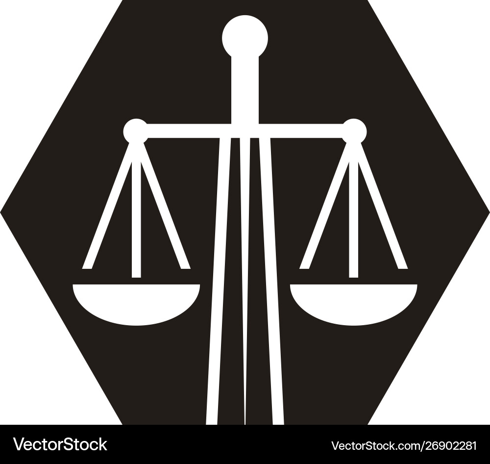Attorney law graphic design template isolated Vector Image
