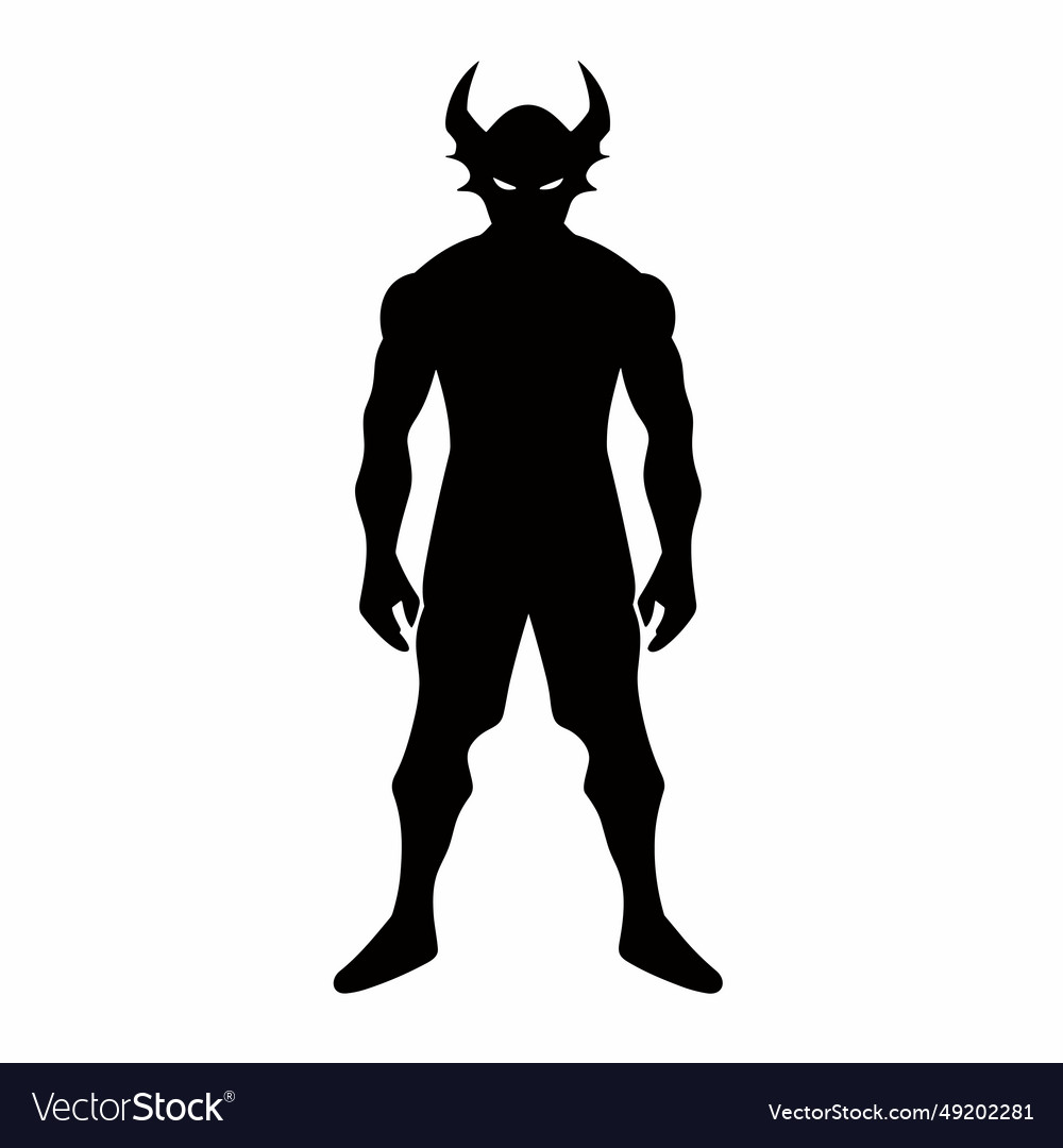 Devil black icon on white background devil Vector Image