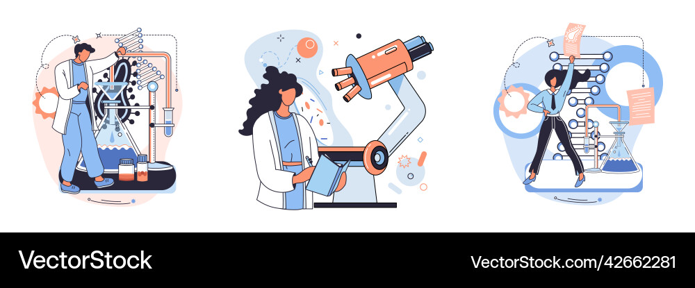 Medical research laboratory diagnostic services Vector Image