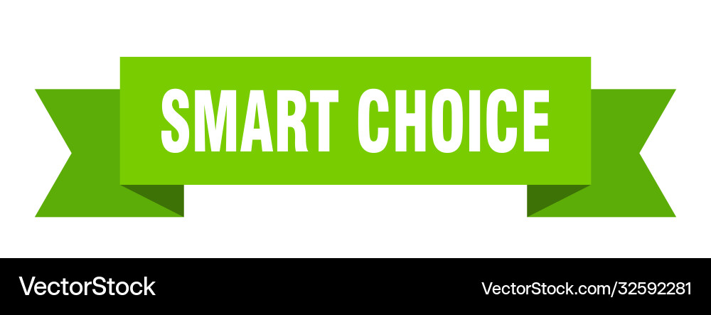 Smart choice ribbon paper band Royalty Free Vector Image