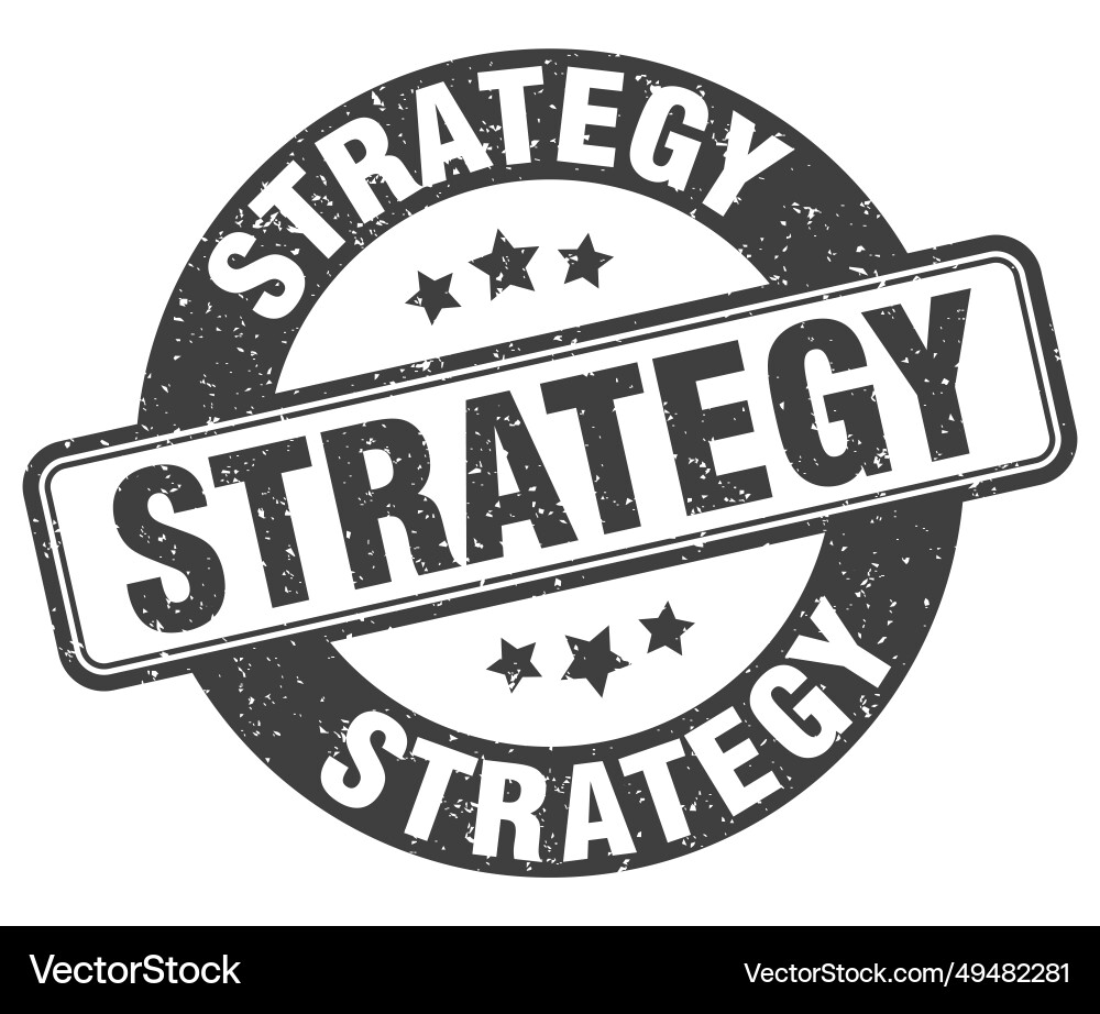 Strategy stamp strategy label round grunge sign Vector Image