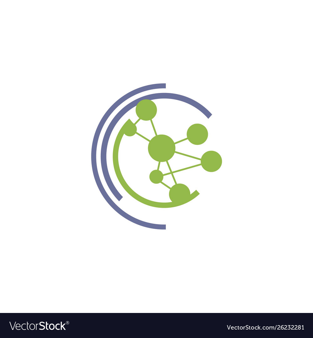 Technology logo template Royalty Free Vector Image