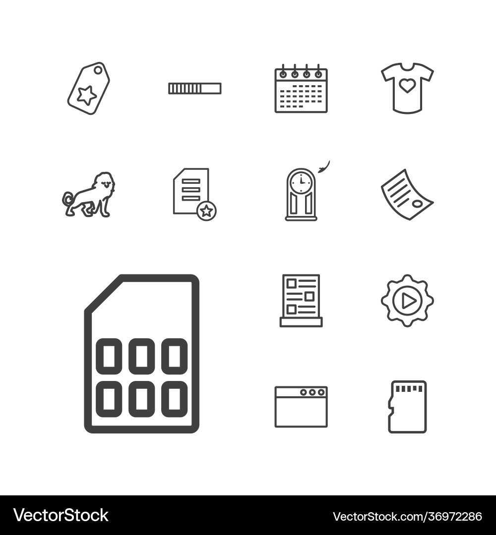 13 template icons Royalty Free Vector Image - VectorStock
