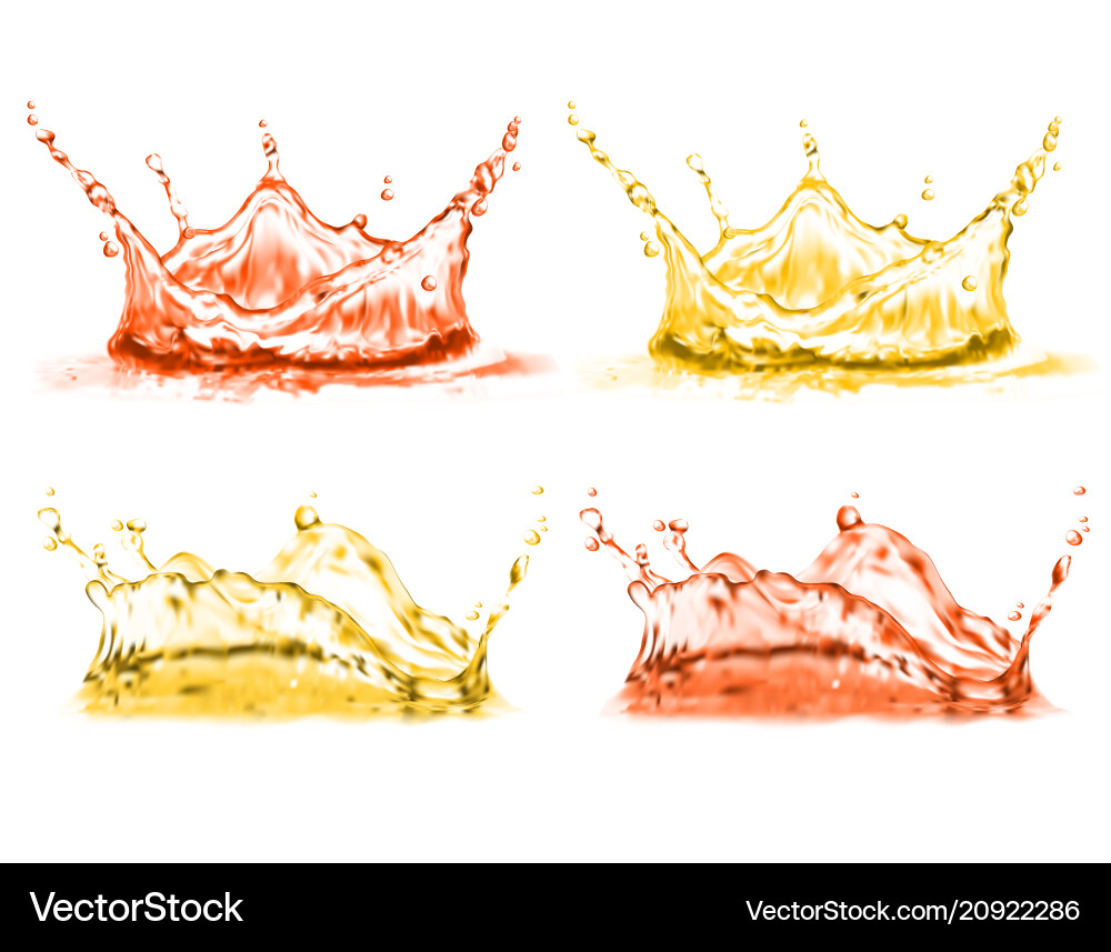3d realistic set splashes drops Royalty Free Vector Image