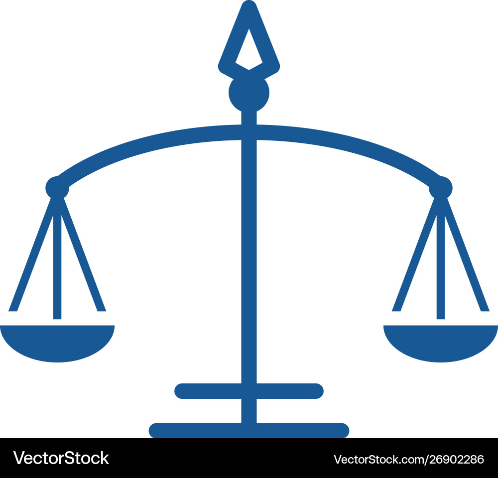Attorney law graphic design template isolated Vector Image