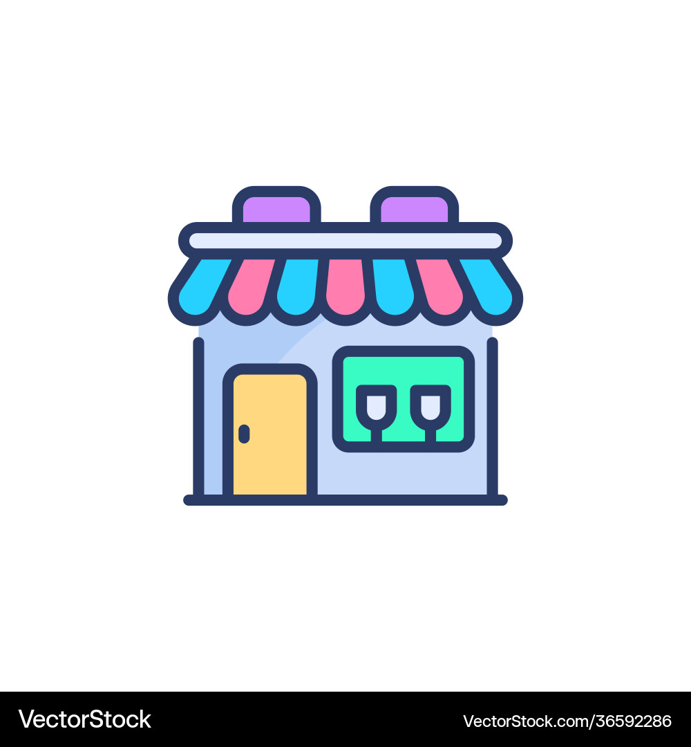 Bar icon in logotype Royalty Free Vector Image