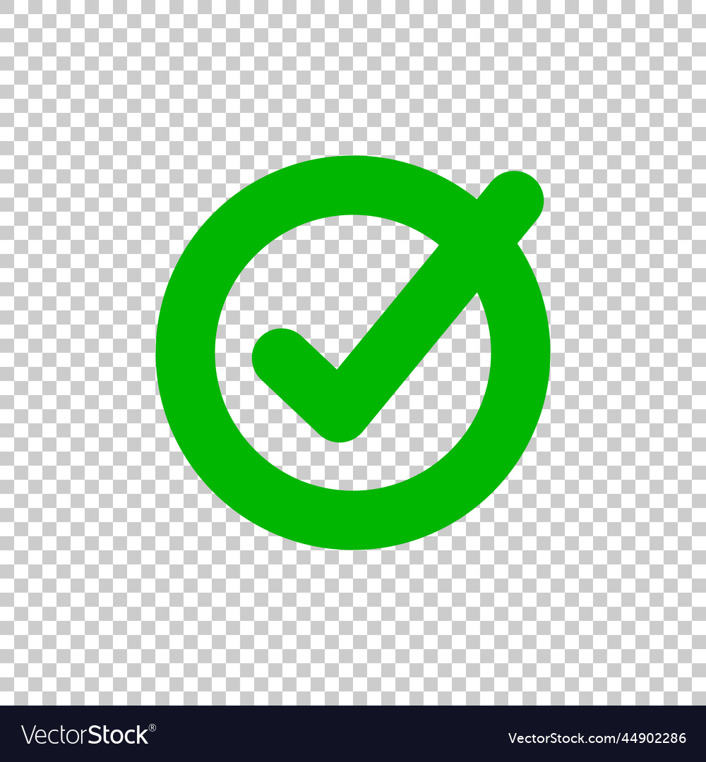 Checkmark icon isolated on transparent background Vector Image