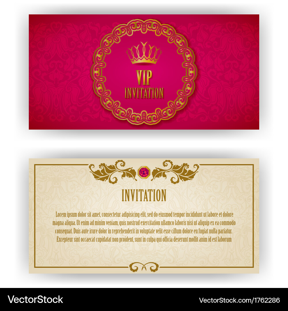 Elegant template for vip luxury invitation Vector Image