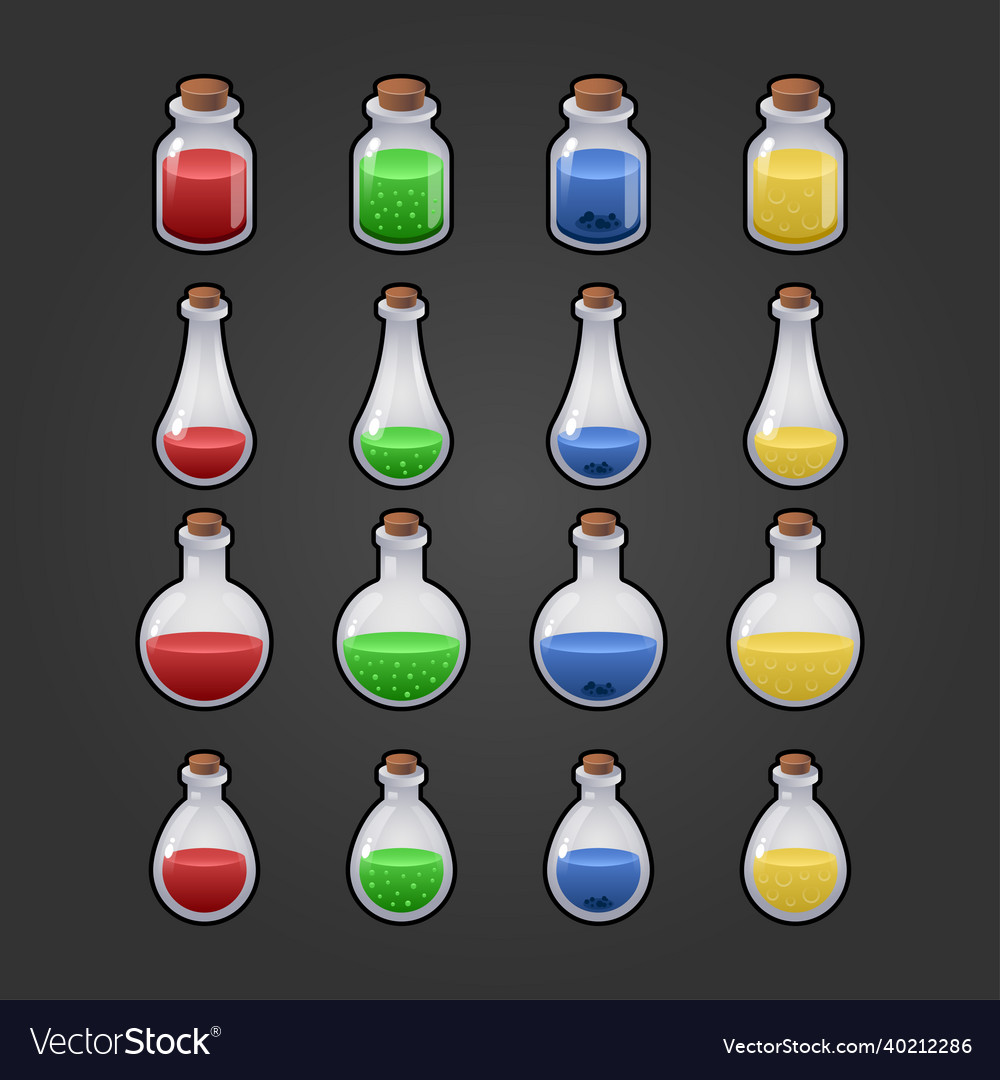 Game icon of magic elixir interface for mobile Vector Image