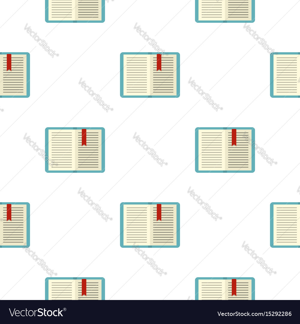 Open tutorial with bookmark pattern flat Vector Image