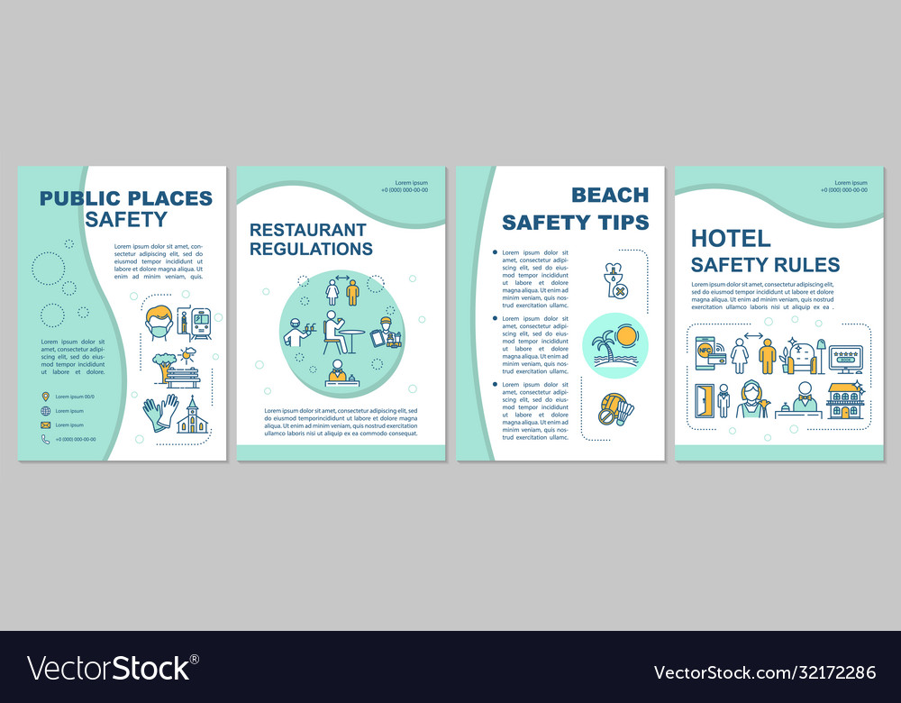 Public Places Safety Rules Brochure Template Vector Image public-places-safety-rules-brochure-template-vector-image