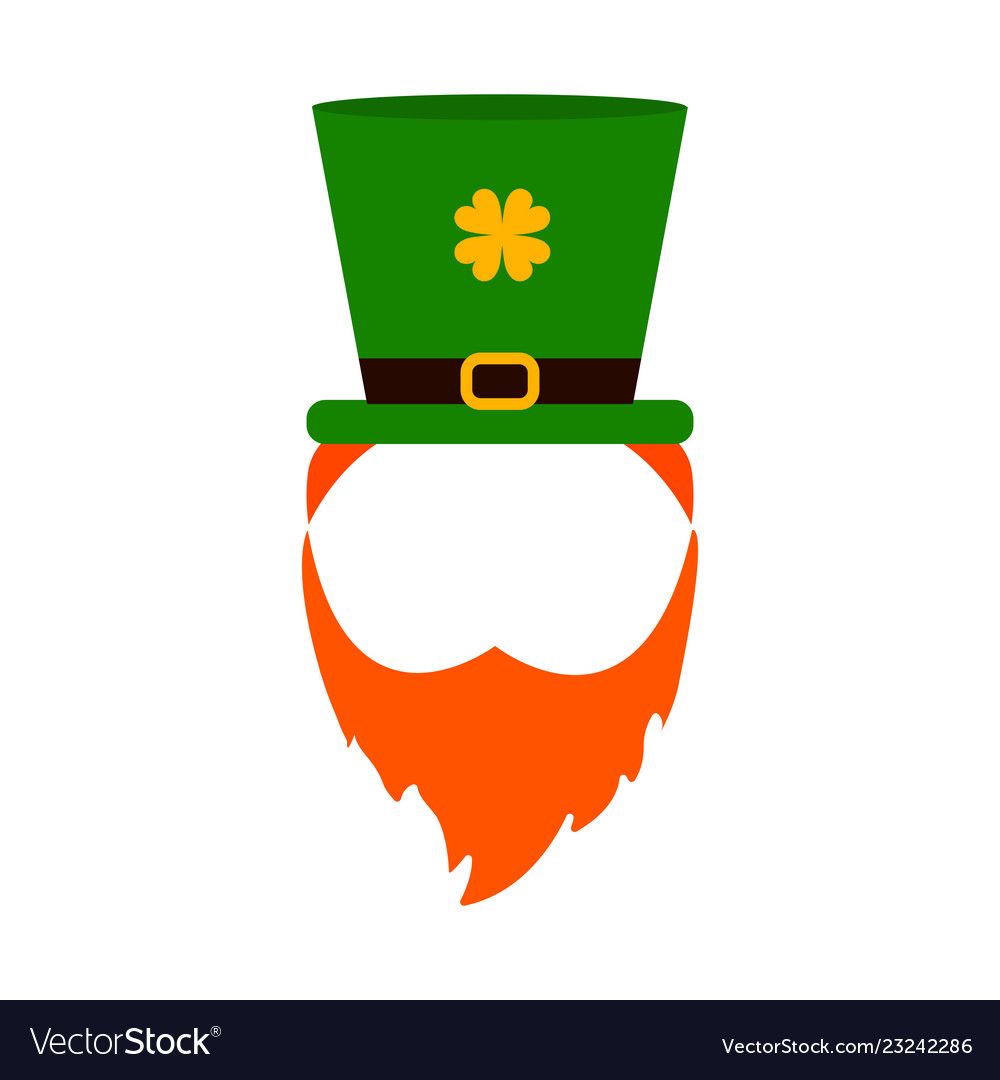 Saint patrick elf face Royalty Free Vector Image