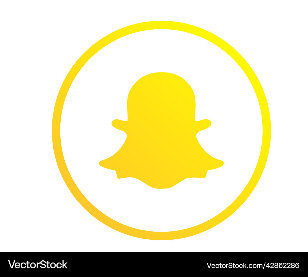 Snapchat social media icon abstract logo design Vector Image