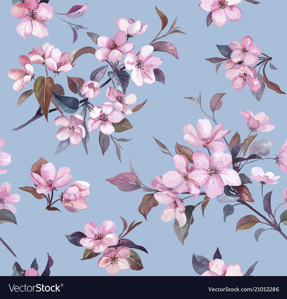 Spring blossom pattern Royalty Free Vector Image