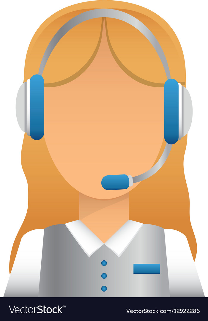 Technical support representative icon Royalty Free Vector