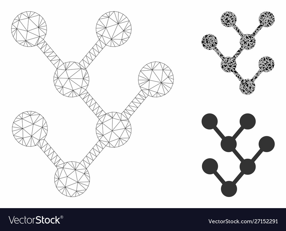 Binary tree mesh carcass model and triangle Vector Image Binary tree mesh carcass model and triangle Vector Image