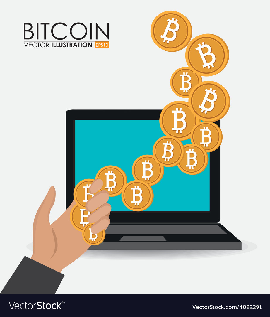Bitcoin design Royalty Free Vector Image - VectorStock
