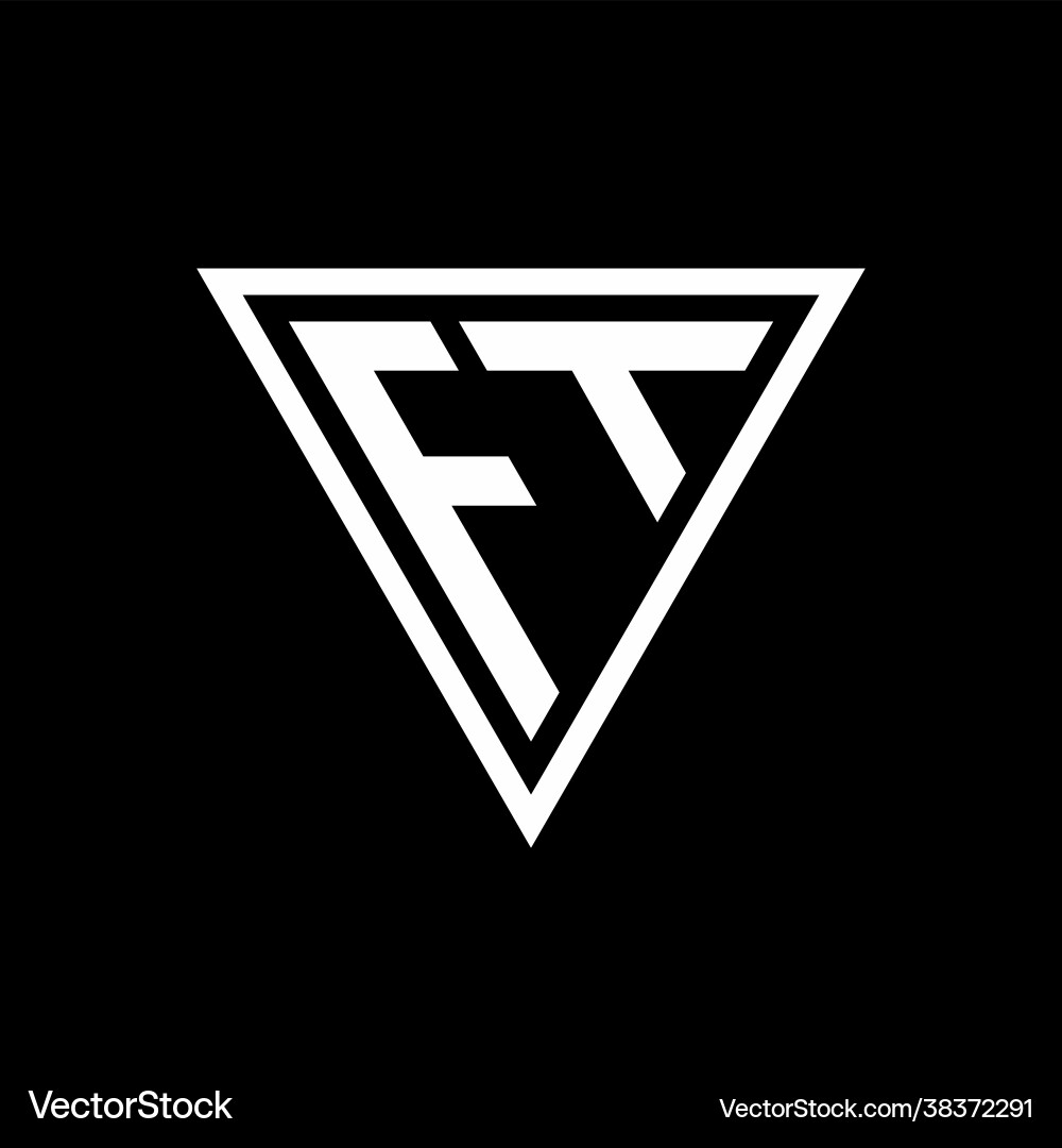 Ft logo monogram with triangle shape designs Vector Image