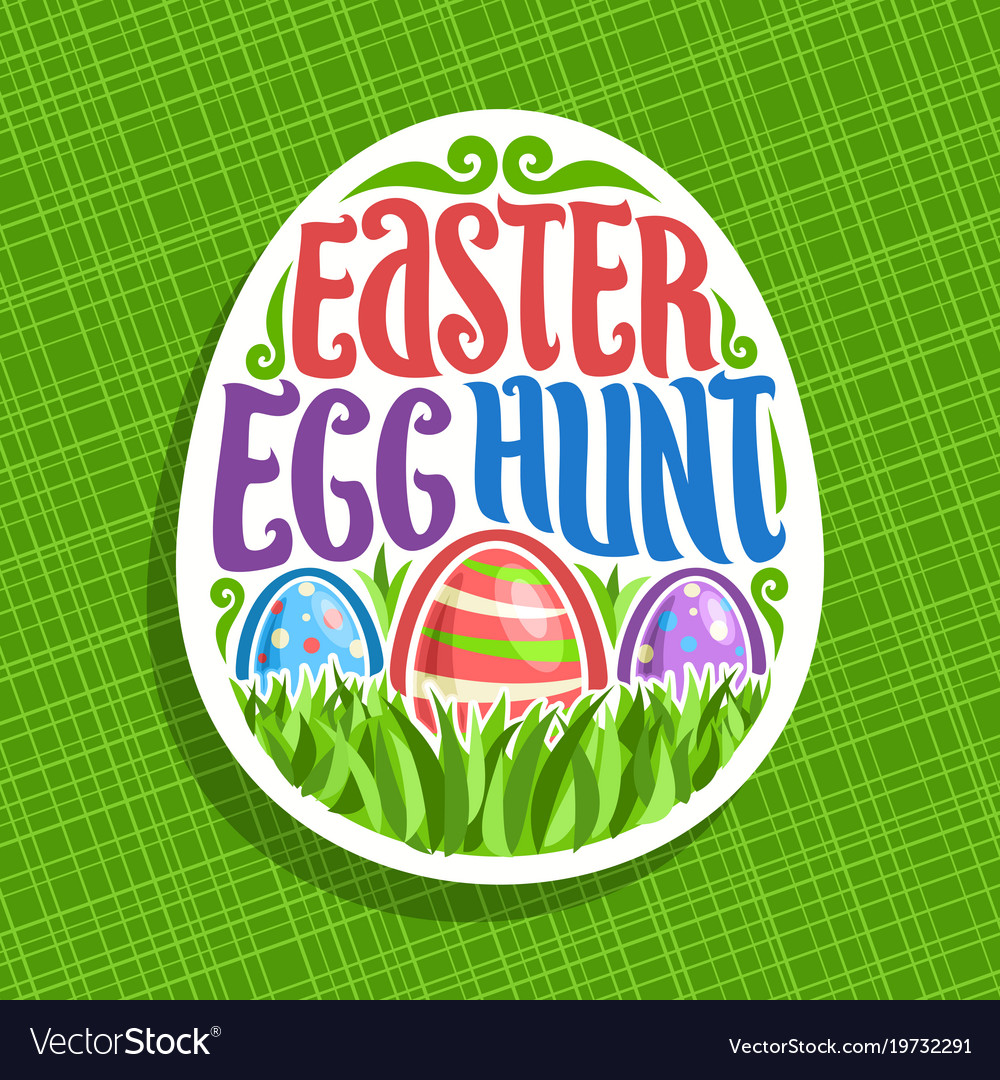 Logo for easter holiday Royalty Free Vector Image
