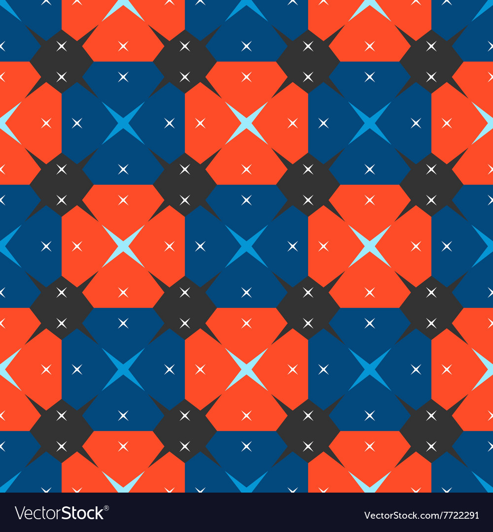 Pattern squares stars Royalty Free Vector Image
