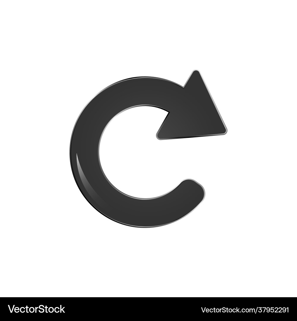 Reload arrow icon refresh sign isolated on white Vector Image