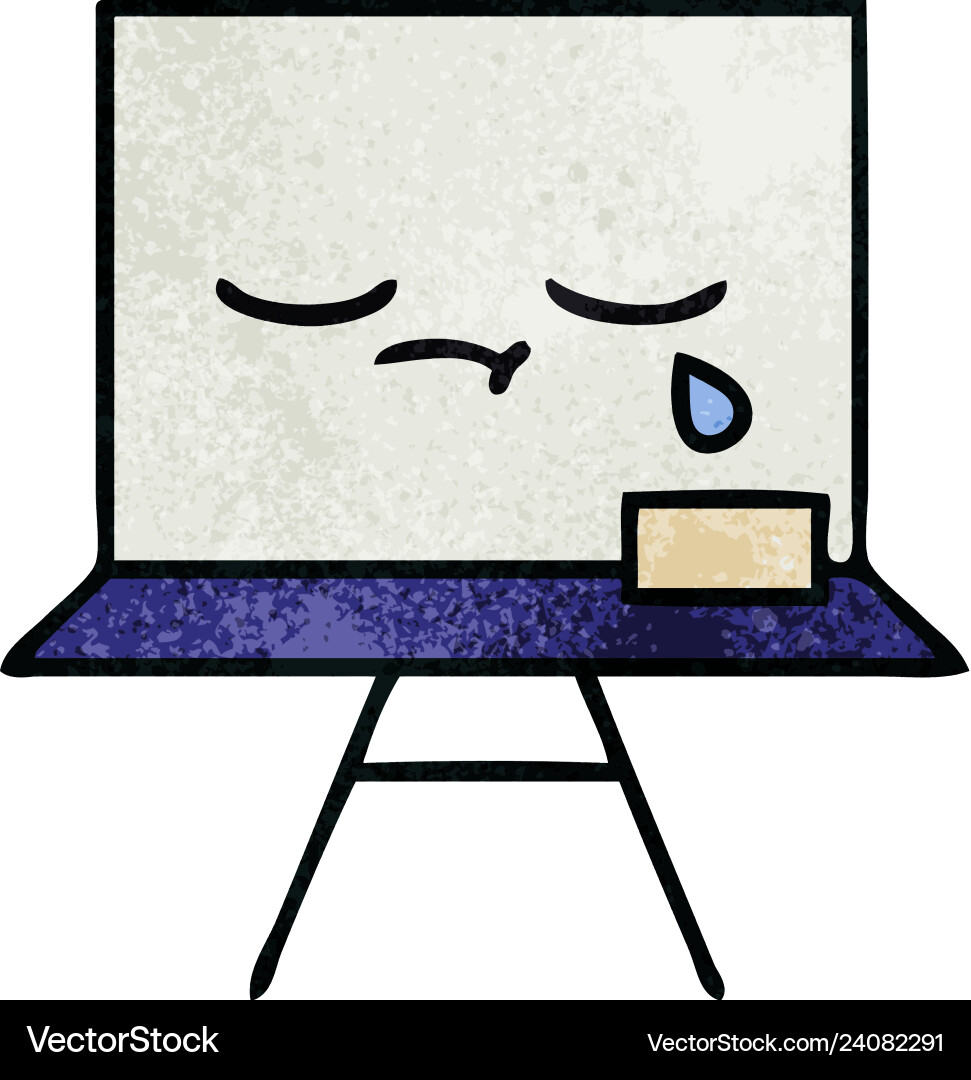 Retro grunge texture cartoon white board Vector Image