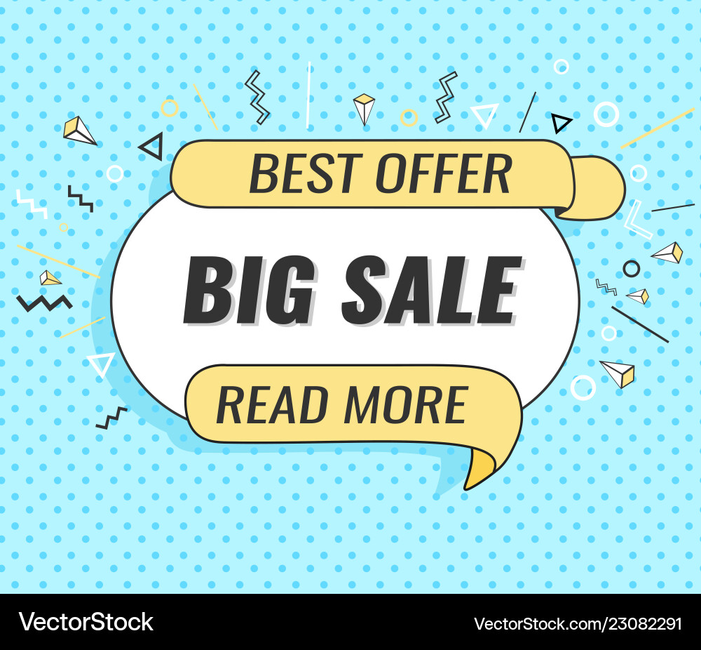 Ribbon banner with text big Royalty Free Vector Image