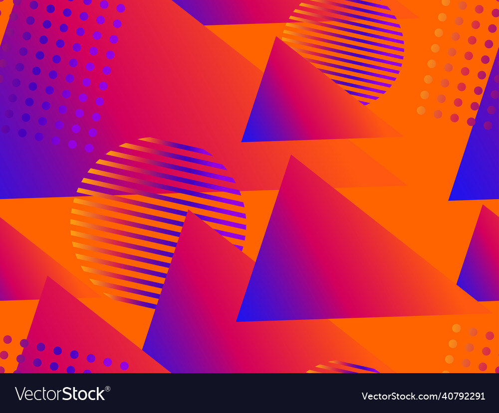 Seamless pattern with gradient geometric shapes Vector Image