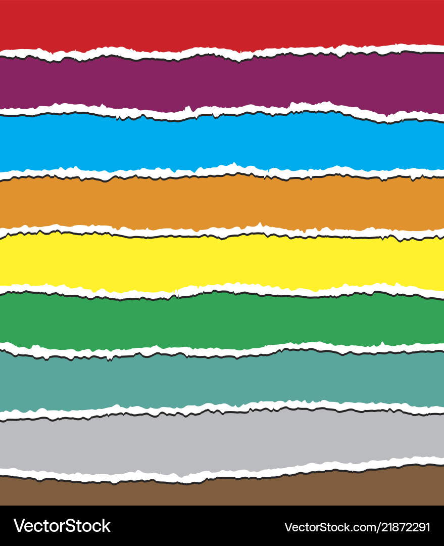 Torn edge ripped paper symbol icon design Vector Image