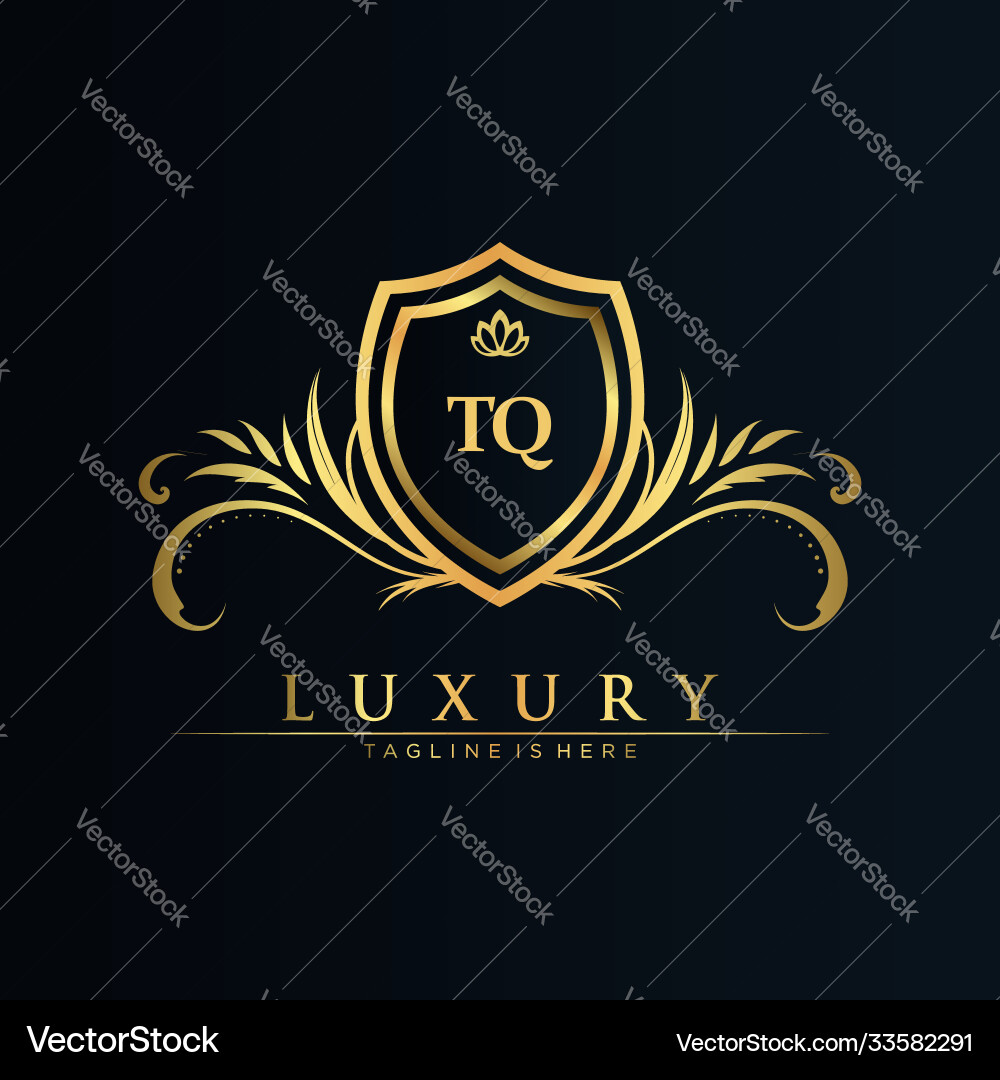 Tq letter initial with royal templateelegant Vector Image