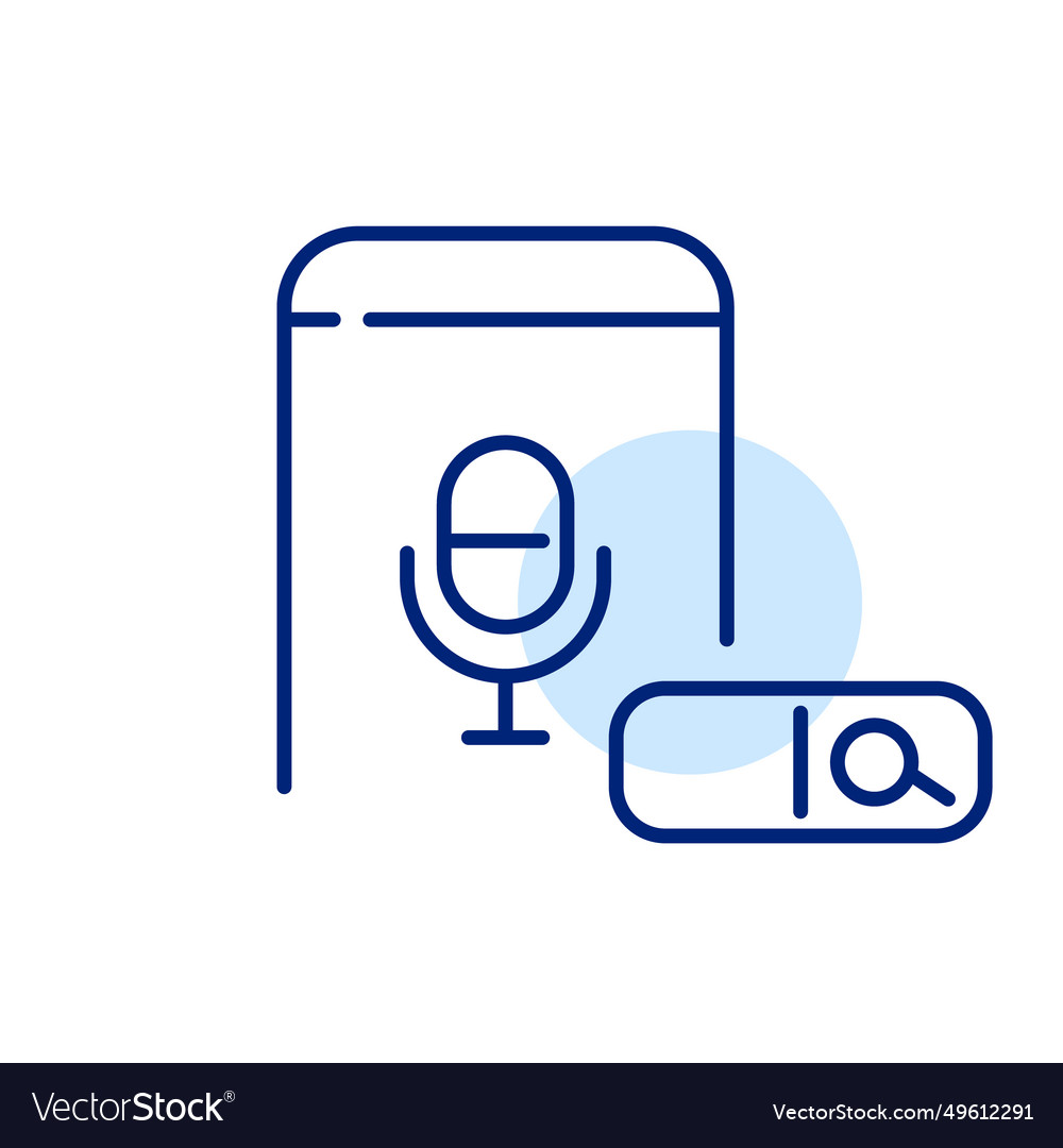 Using personal voice assistant on smartphone app Vector Image
