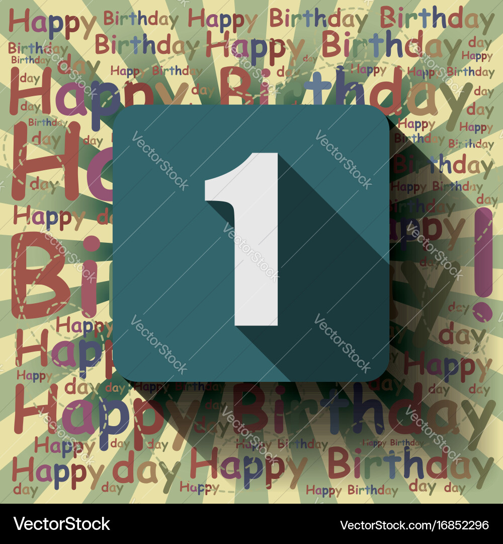 1 happy birthday background or card Royalty Free Vector