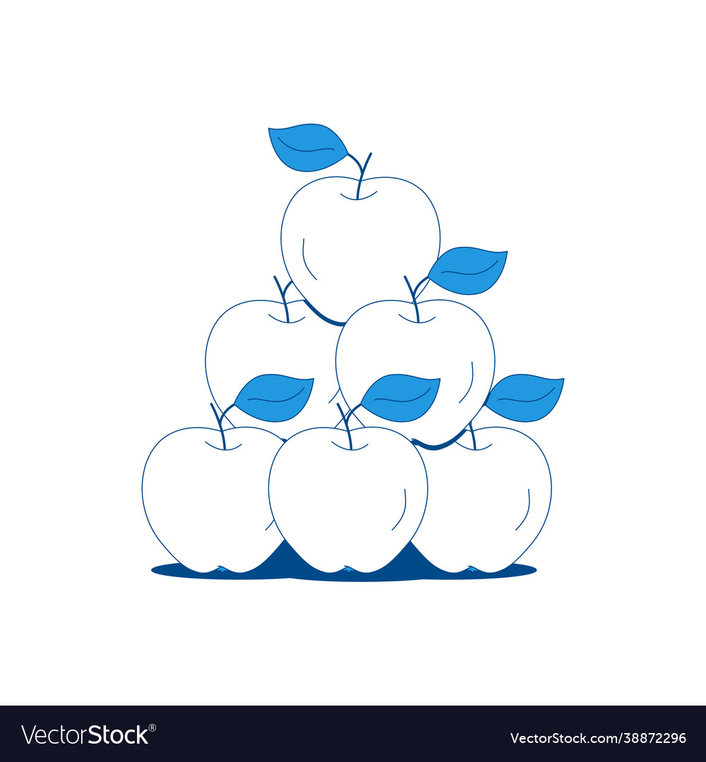 Apples flat Royalty Free Vector Image - VectorStock