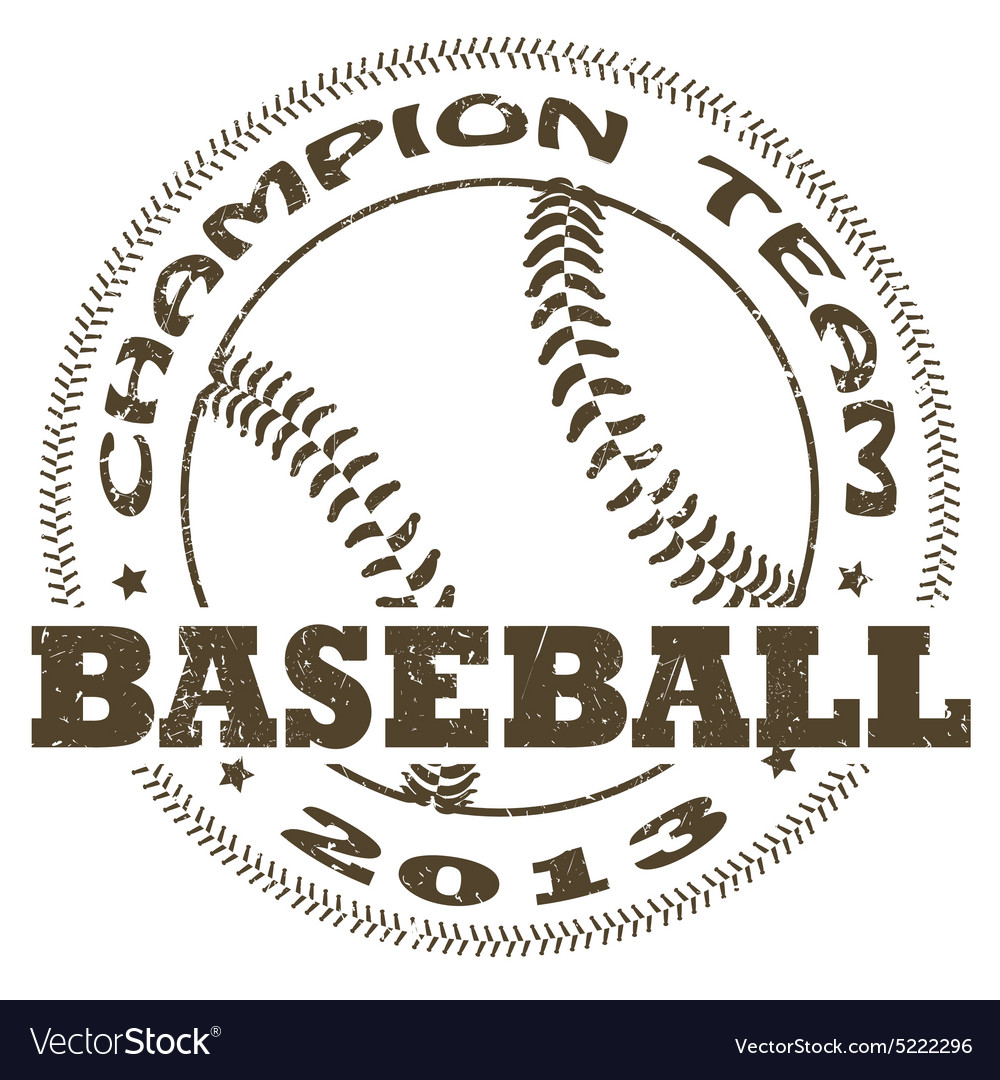 Baseball label Royalty Free Vector Image - VectorStock