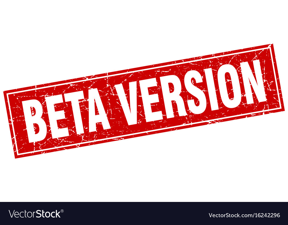 Beta version square stamp Royalty Free Vector Image