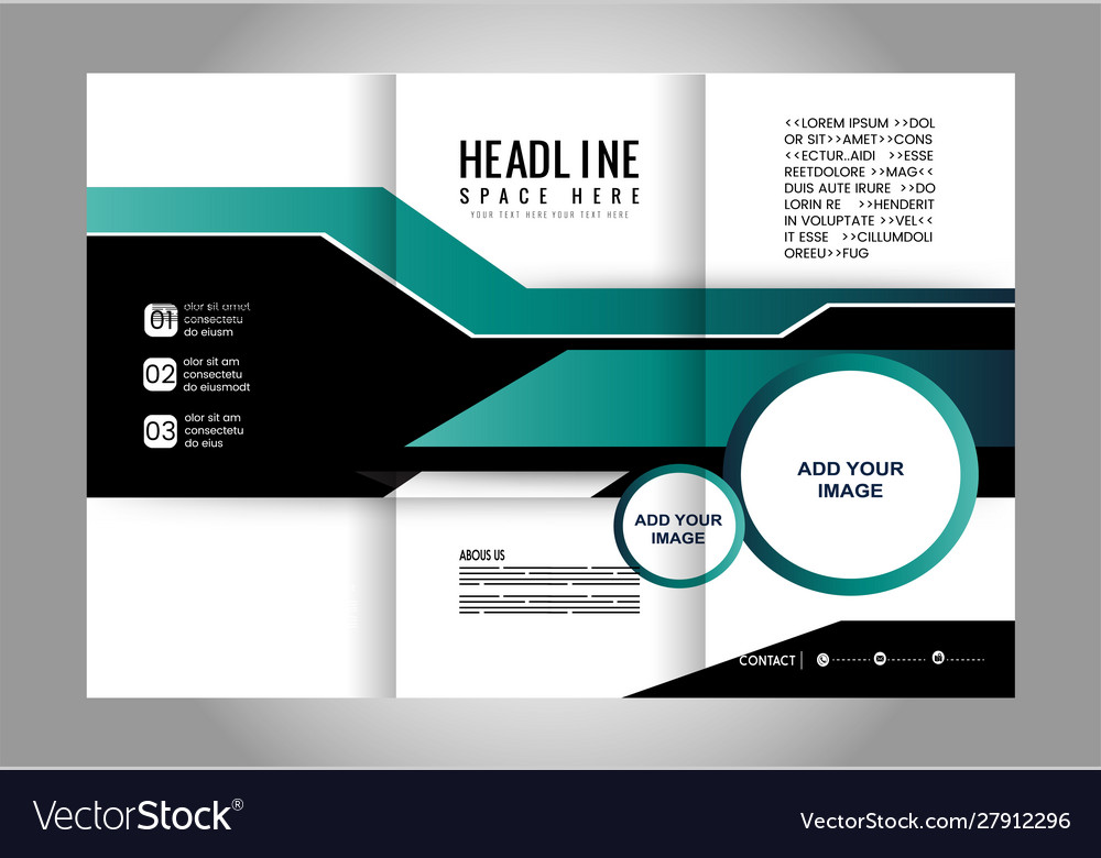 Brochure folder leaflet abstract element Vector Image