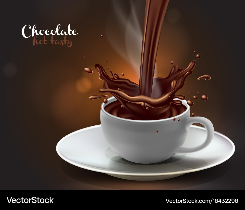 Chocolate advertising design high detailed Vector Image