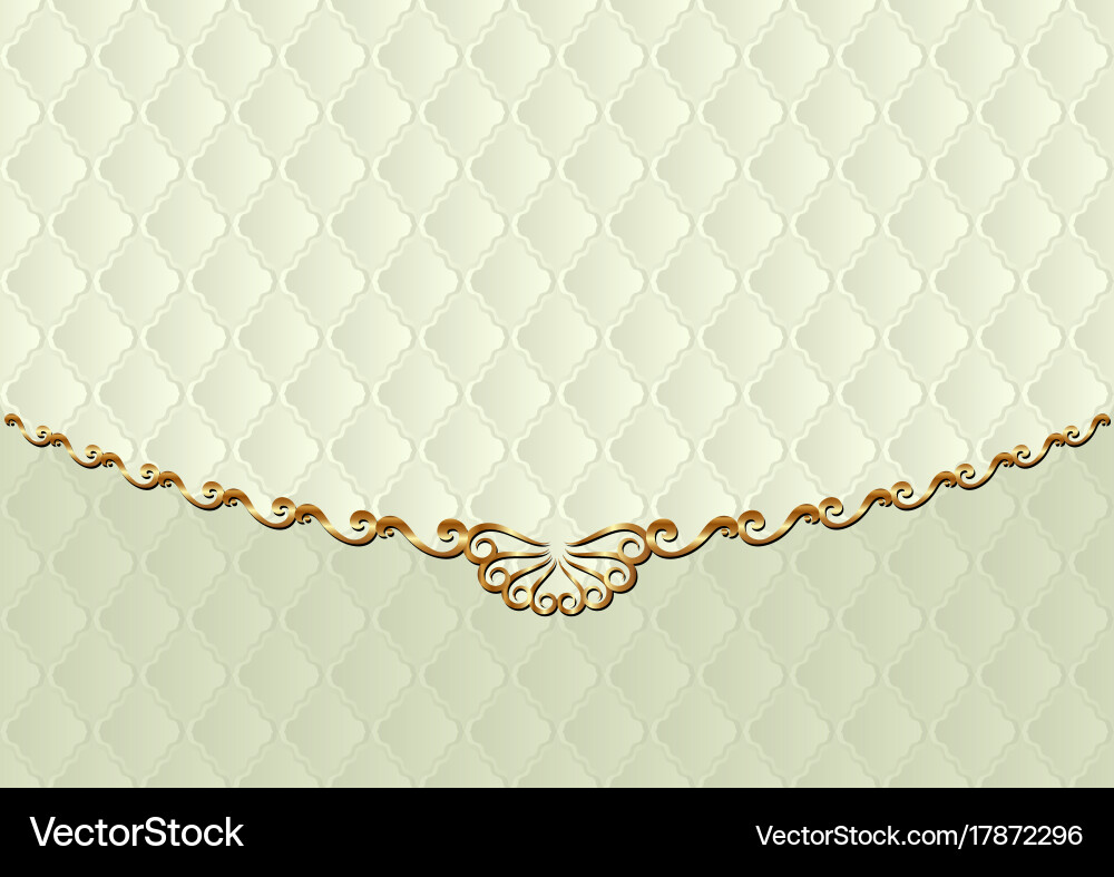 Decorative background with golden ornaments Vector Image